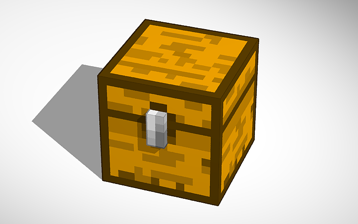 3D design Minecraft Chest - Tinkercad
