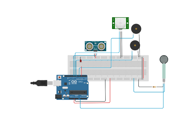 Circuit Design Theft Alarming System Tinkercad