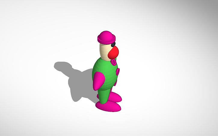 3D design clown | Tinkercad