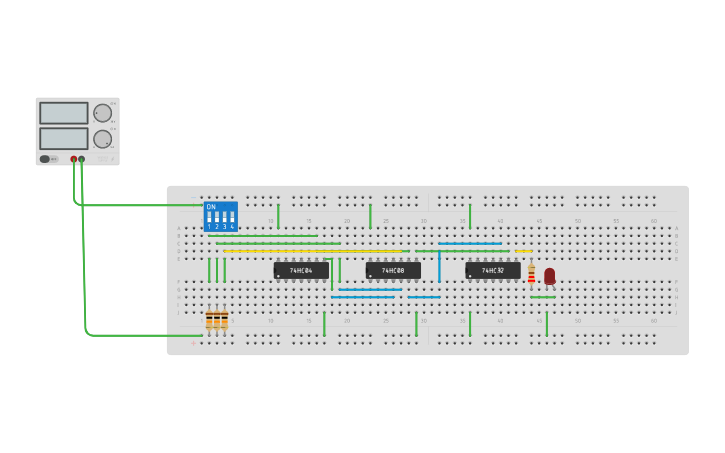 Circuit design labo2 digital | Tinkercad