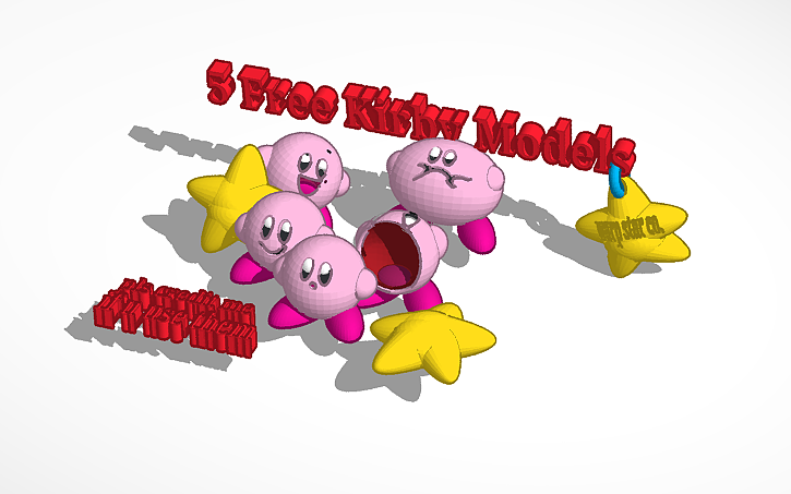 3D design Lead Poyo, Kirby! Kirby Model Set - Tinkercad