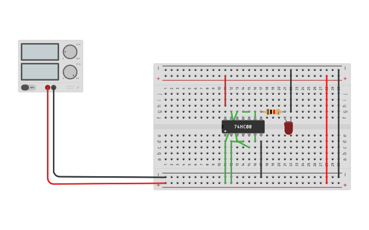 Circuit design Copy of Realization of XOR Gate using NAND Gate - Tinkercad