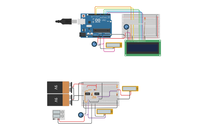 Circuit design pHmetro - Tinkercad