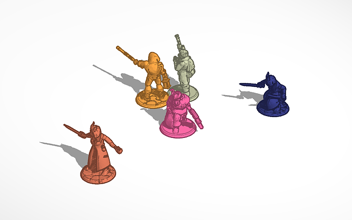 3D design DND figures complete | Tinkercad
