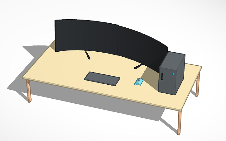 3d Design Gaming Setup Tinkercad