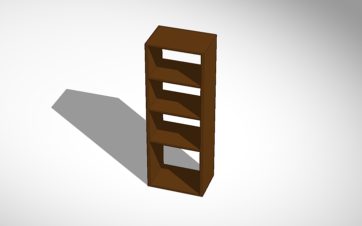 3D design bookcase - Tinkercad