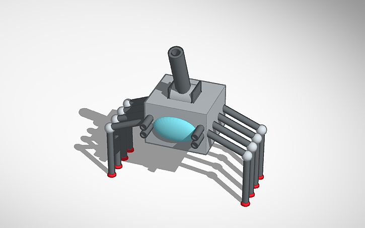 3D design Micro-Nuke Launching Walker - Tinkercad