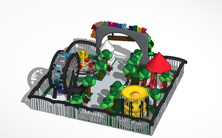 3D design Парк аттракционов - Tinkercad
