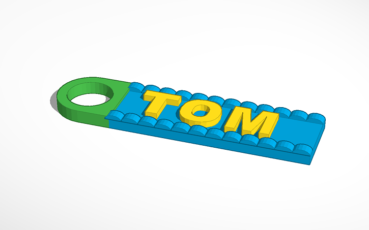 3D design Name Tag - Tinkercad