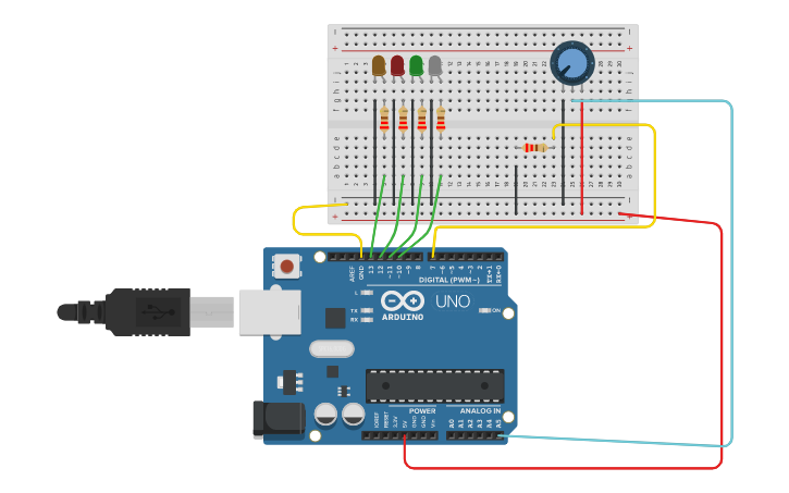 Circuit design LED - Tinkercad