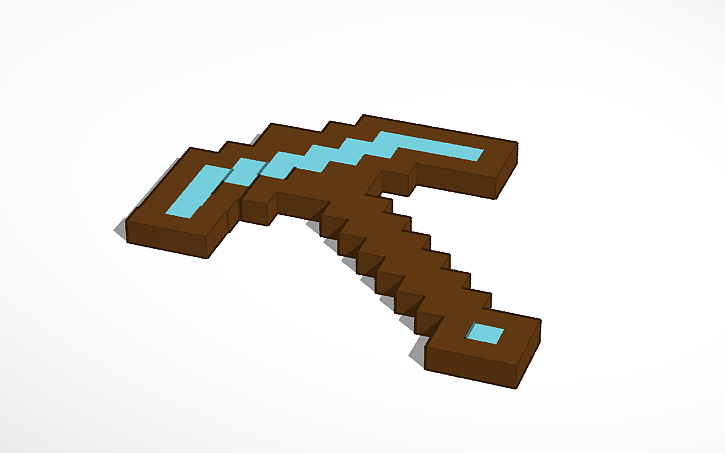 3D design Diamond Pickaxe | Tinkercad