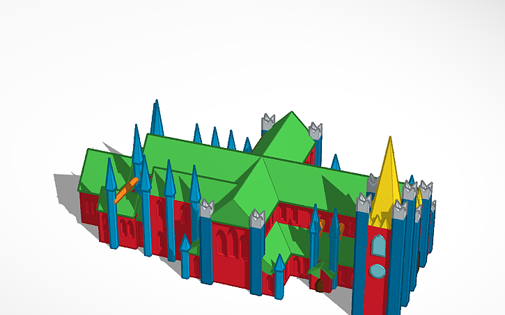 3D design St. Patricks Cathedral (Dublin, Ireland) - Tinkercad
