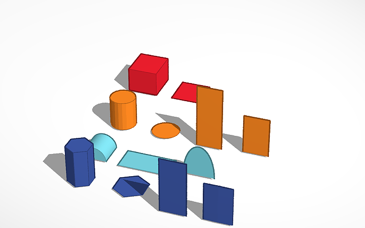 3D design 3D-2D shapes - Tinkercad