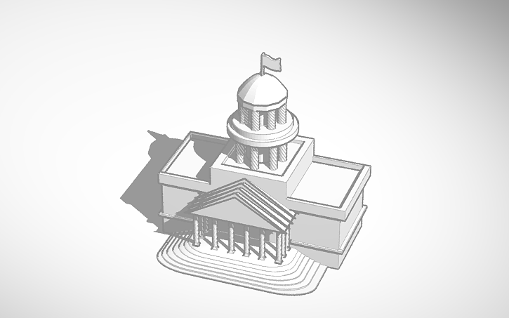 3D design Random Government building - Tinkercad