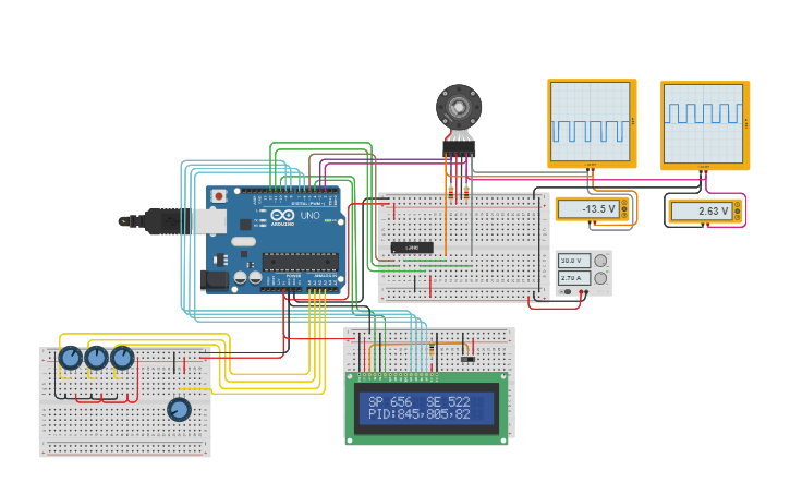 Circuit Design Pid Control Dc Motor With Encoder Tinkercad