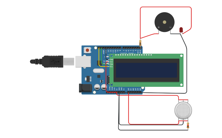 Circuit Design Smoke Alarm Tinkercad