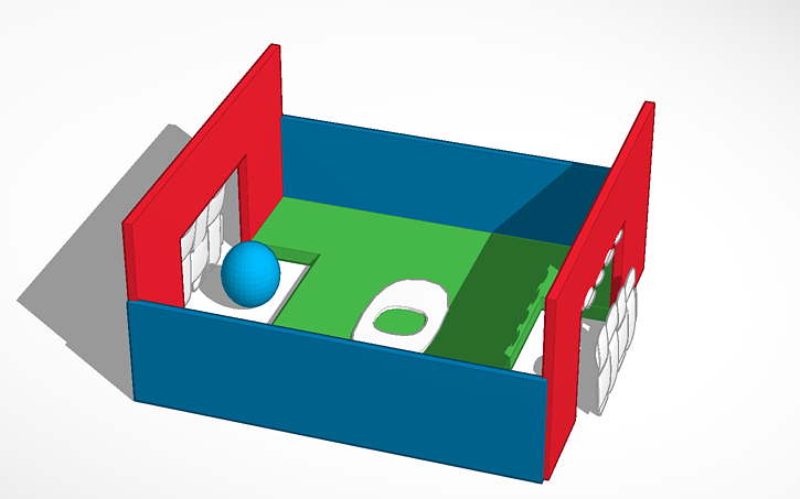 3D design soccer field - Tinkercad