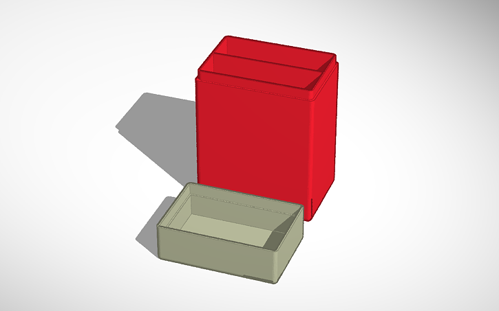 3D design Dual Deck Playing Card Box - Tinkercad