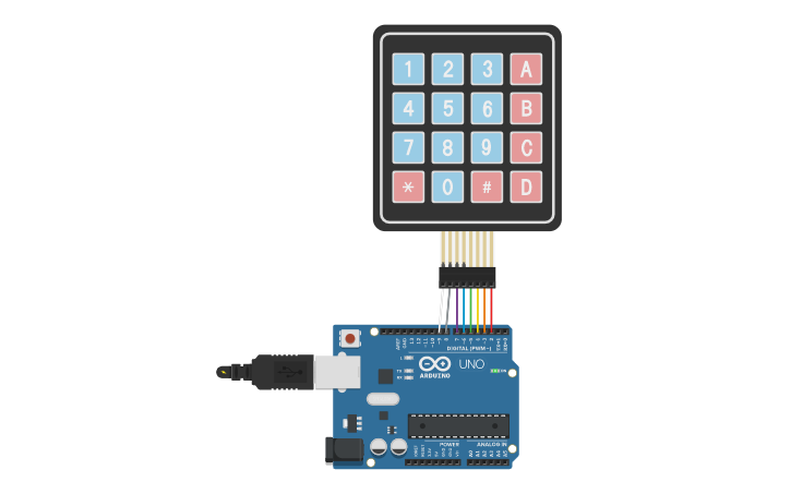 Circuit design Aula 8 - Keyboard | Tinkercad