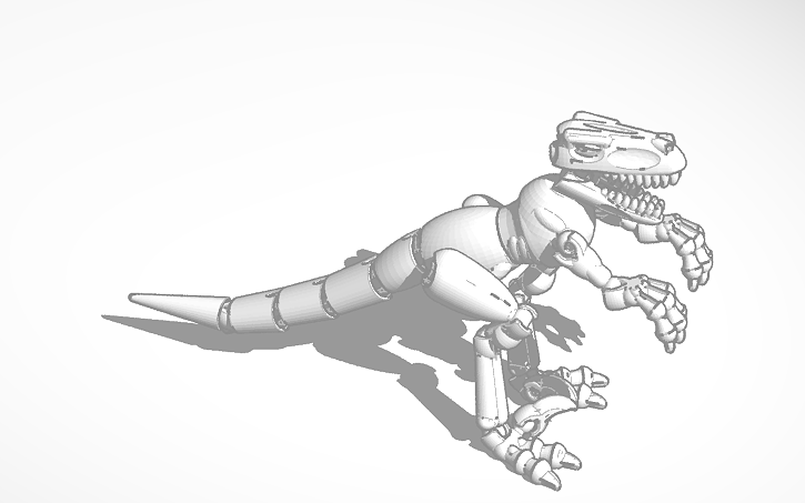 3D design T-rex - Tinkercad