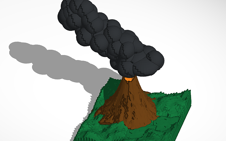 3D design Volcano - Tinkercad