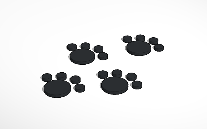 3d Design Paw Prints Tinkercad