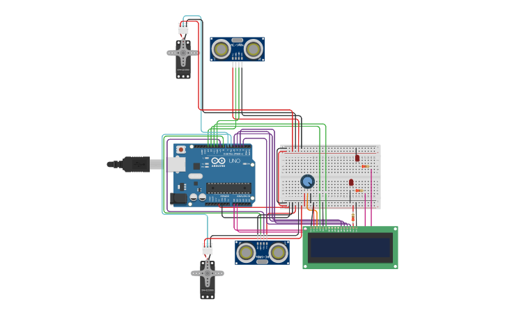 Circuit design Control de Servo | Tinkercad