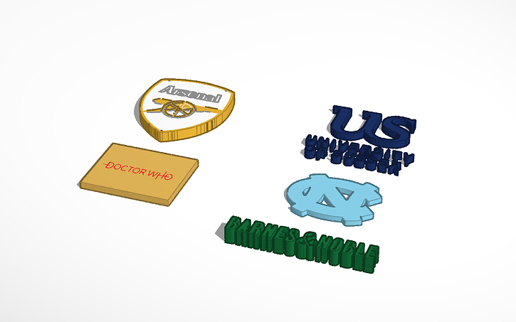 3D design unc logo | Tinkercad