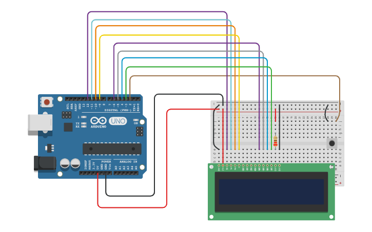 Circuit Design Arduino Lcd Game Breadboard Tinkercad