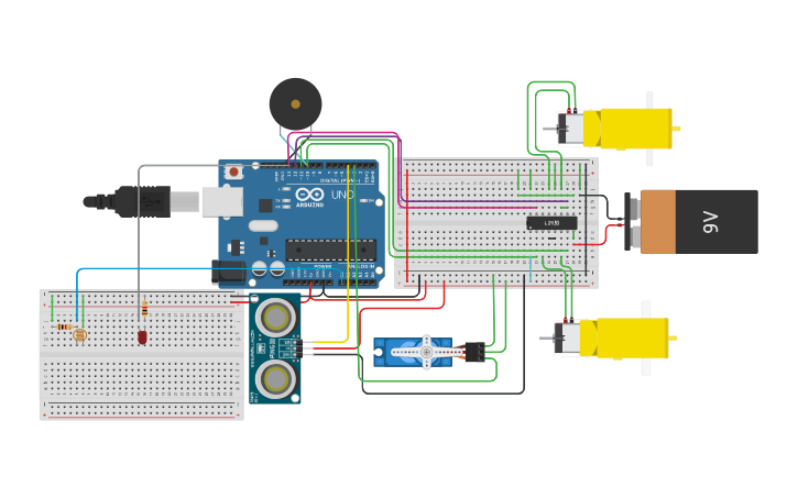 Circuit design robot - Tinkercad