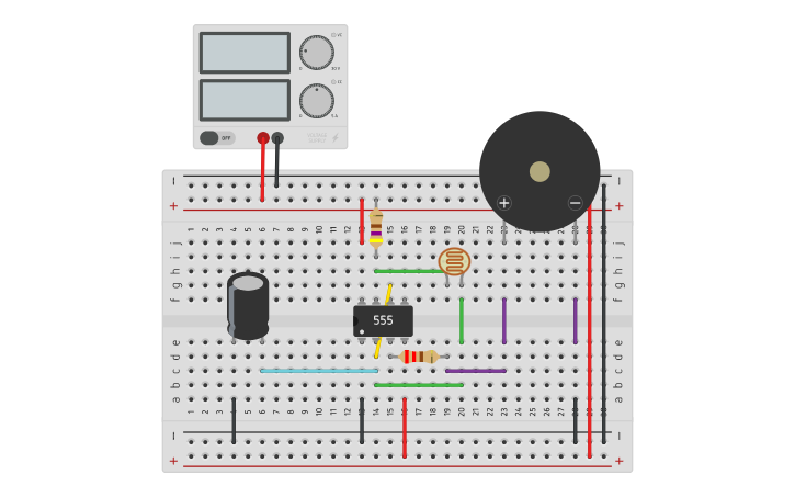Circuit design Light Dependent Tone Generator - Tinkercad