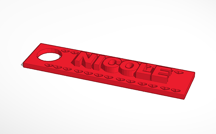 3D design Nicole Ramos Key Chain | Tinkercad