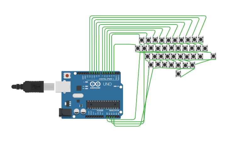 Circuit design Keyboard - Tinkercad