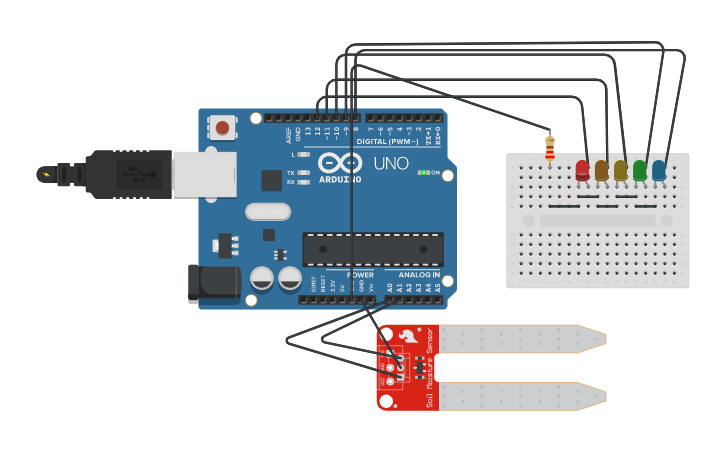 Circuit design soil - Tinkercad