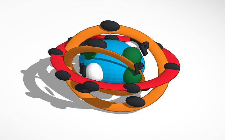 3D design atom - Tinkercad