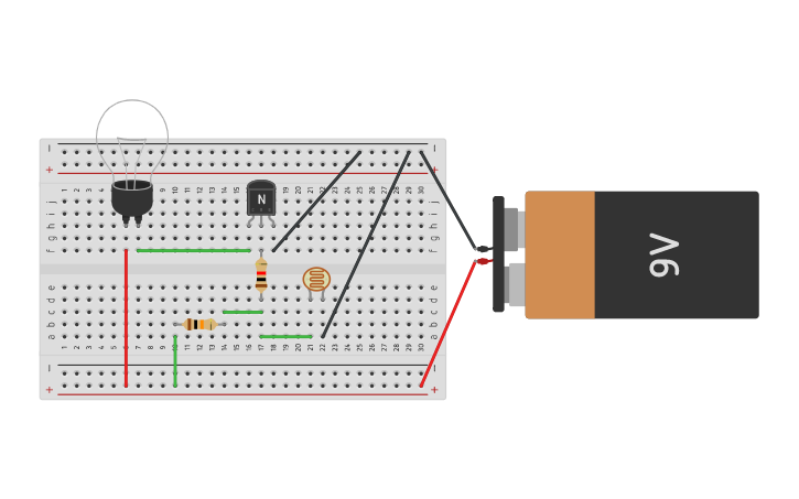 Circuit design Práctica Transistor | Tinkercad