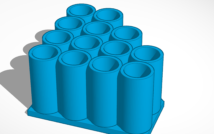 3D design pen holder - Tinkercad