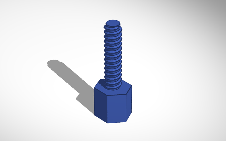 3D design right screw mount - Tinkercad