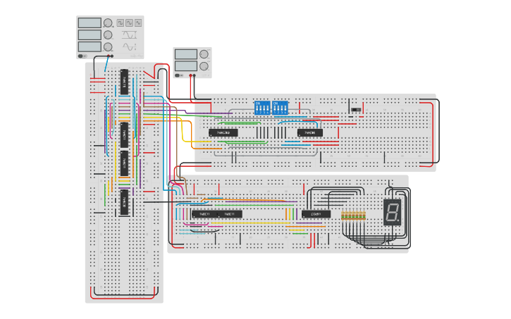Circuit design MUX e DEMUX - Tinkercad