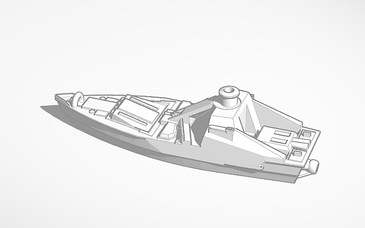 3D design Balloon Gun Boat - Tinkercad