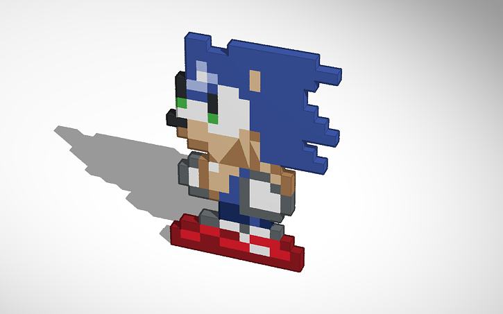 3D design Sonic the Hedgehog - Tinkercad