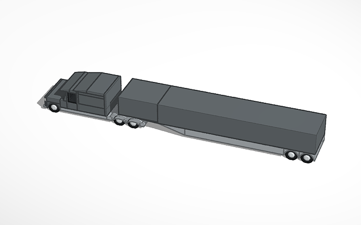 3D design 2M Semi Truck - Tinkercad