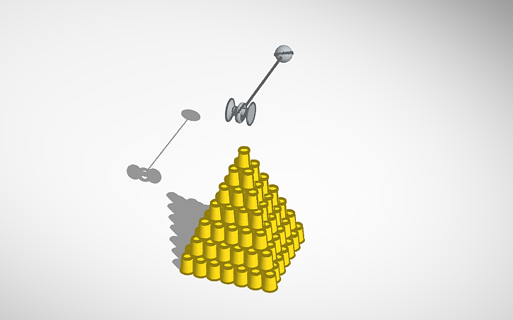 3D design Giant Wrecking Ball destroys pyramid of cups - SIM LAB ...