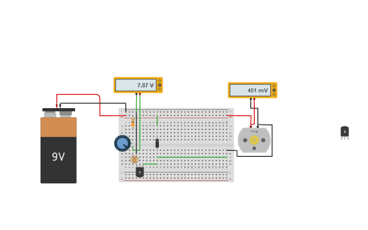 Circuit design transistores, alexander zamora - Tinkercad