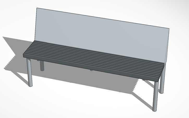 3D design Park Bench - Tinkercad