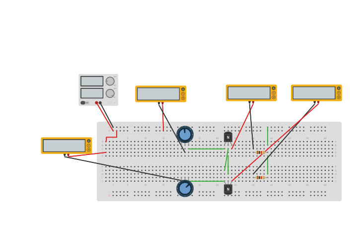 Circuit design Percobaan 4 MOD4 - Tinkercad
