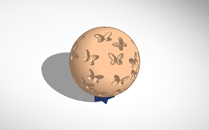 3D design butterfly - Tinkercad