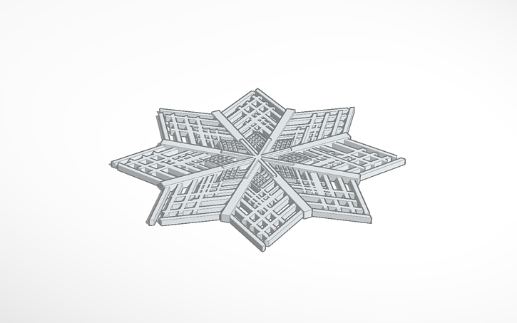 3D design snowflake - Tinkercad