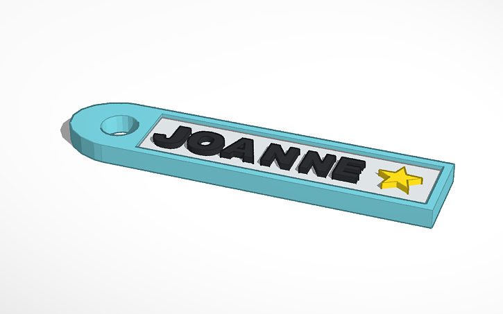 3D design Joanne-Name Tag | Tinkercad