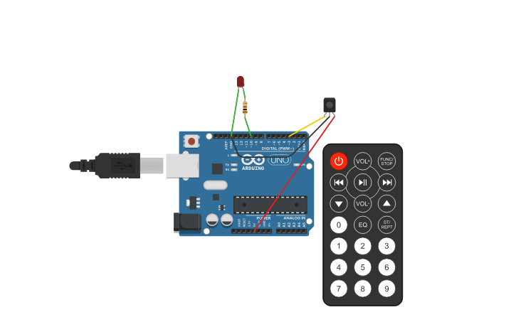 Circuit Design Переменные и инфракрасный датчик Tinkercad